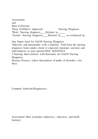 Module 08 Assignment – Nursing InterventionsPurpose of the Assig | PDF