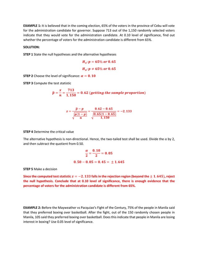 Module08 hypotheses testing proportions | PDF