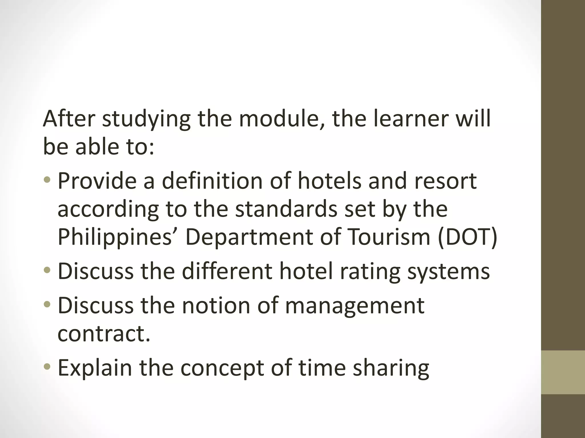 Module 0 hotel star rating in the Philippines : A Review | PPTX