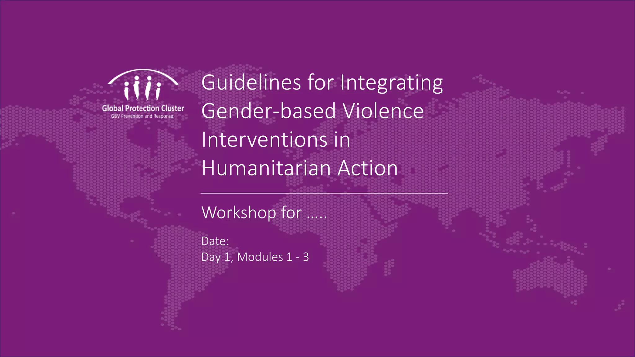 Guidelines for Integrating Gender-based Violence in Interventions in ...