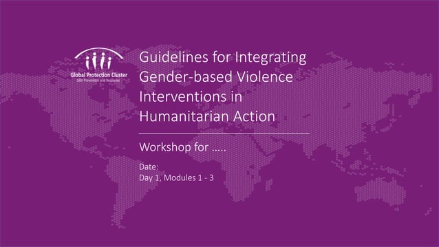 Guidelines For Integrating Gender Based Violence In Interventions In