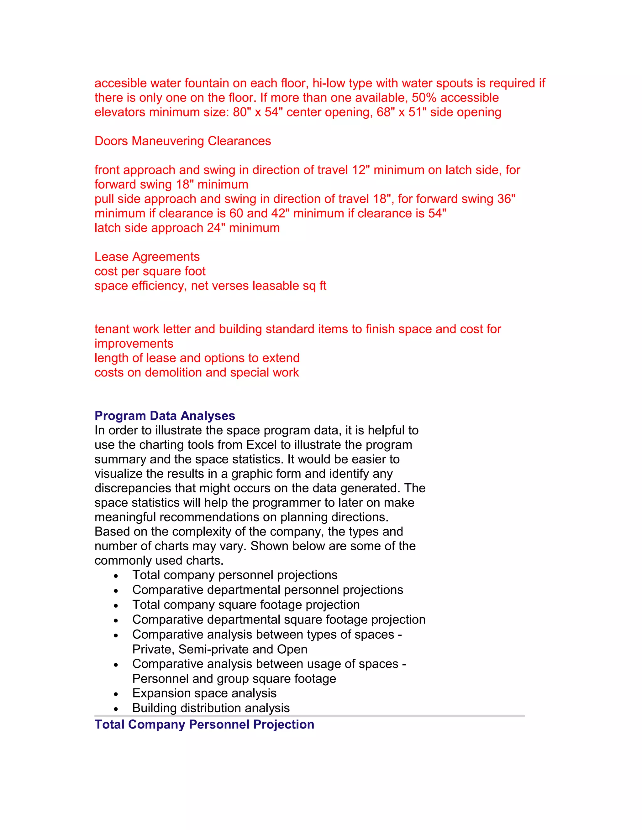 Module 1 1.2 space planning | DOC