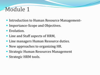 Module1 HRM | PPTX | Human Resources | Business