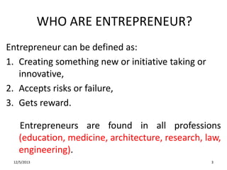 entrepreneur and facts about it | PPT