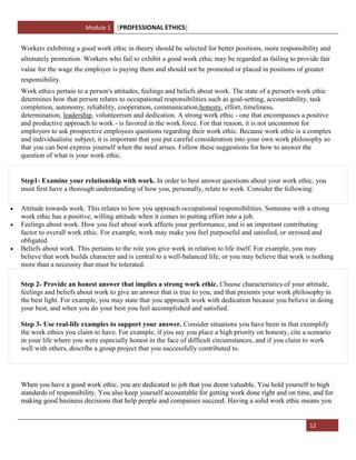 Professional Ethics Module 1 Notes | DOCX