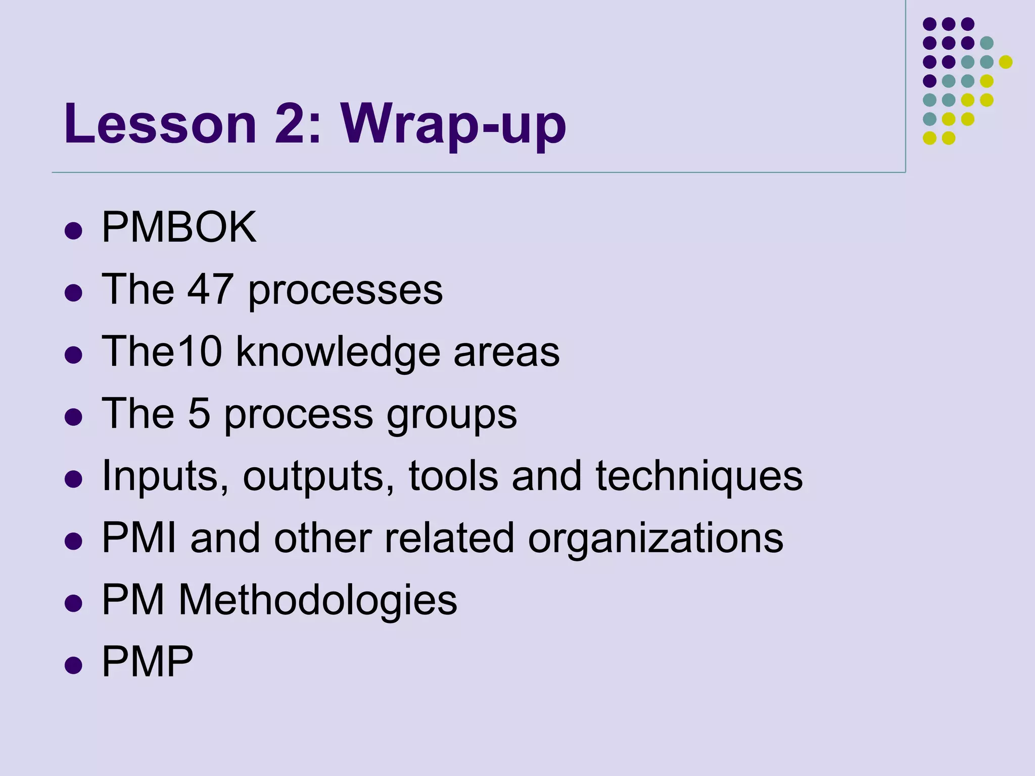 PM FrameWork: Module 1 | PPTX