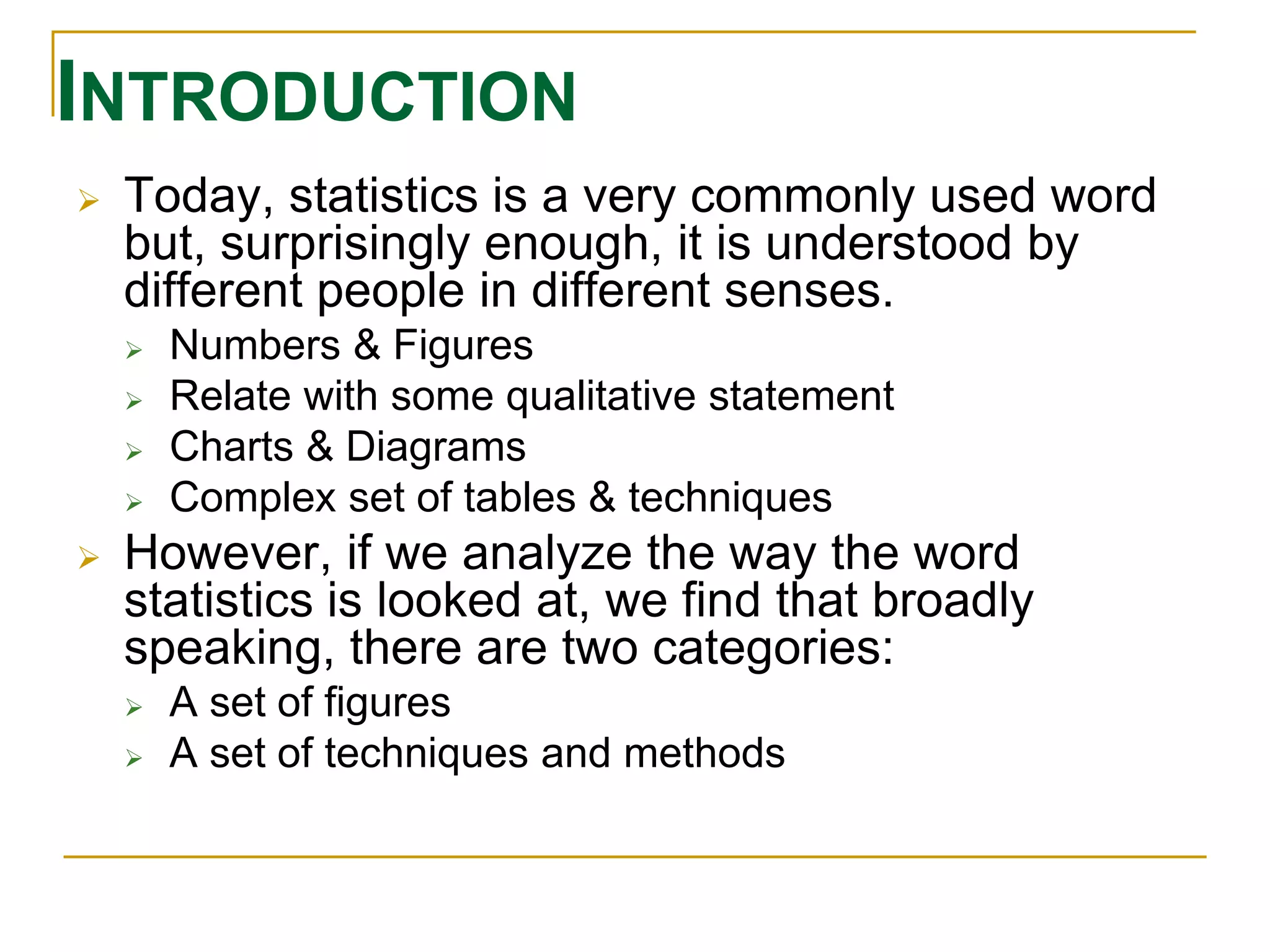 Introduction concepts of Statistics | PPT