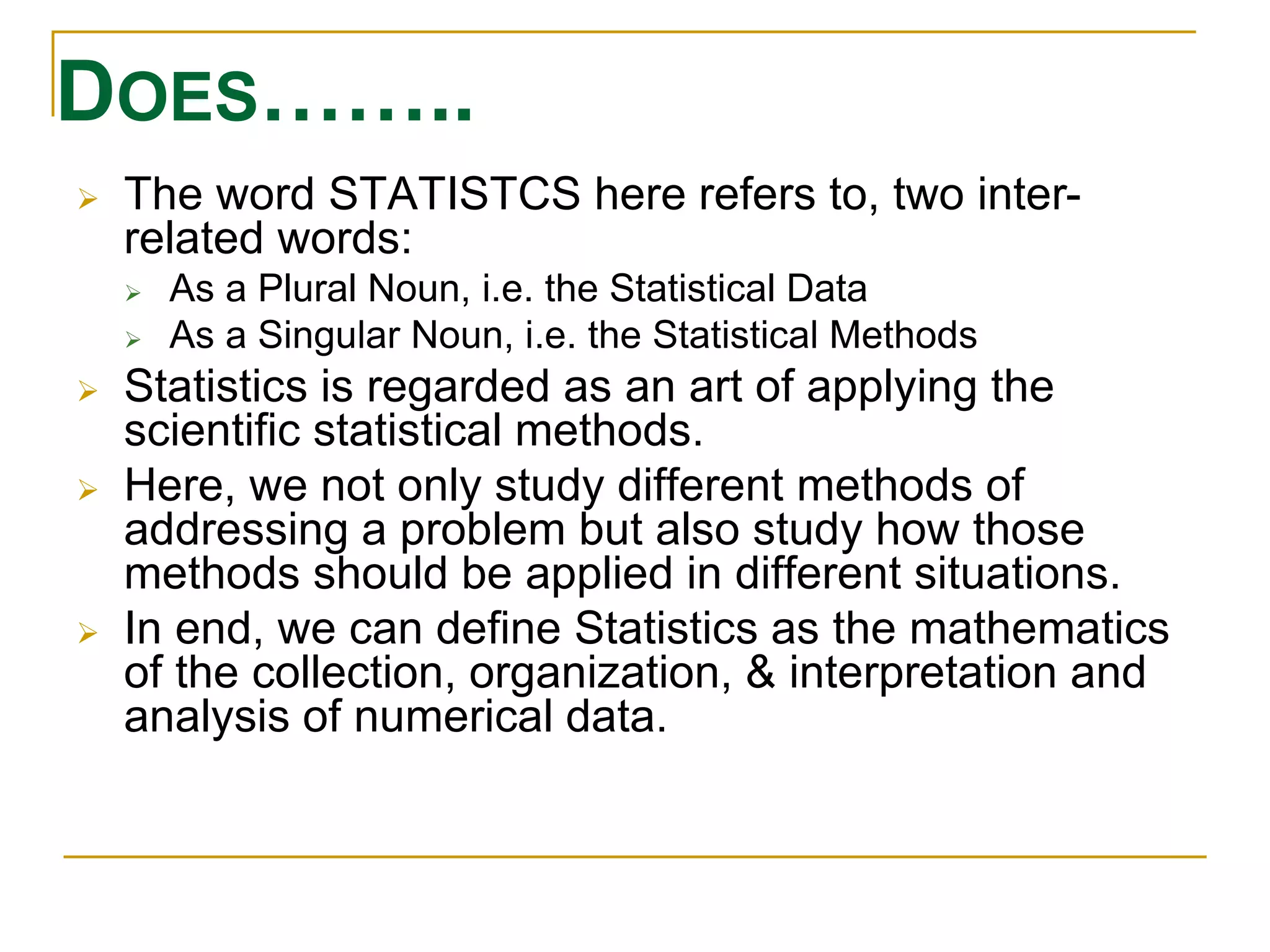 Introduction concepts of Statistics | PPTX