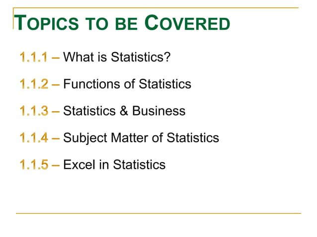 Introduction concepts of Statistics | PPT