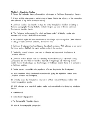 CAPE Sociology Module 1 | DOCX