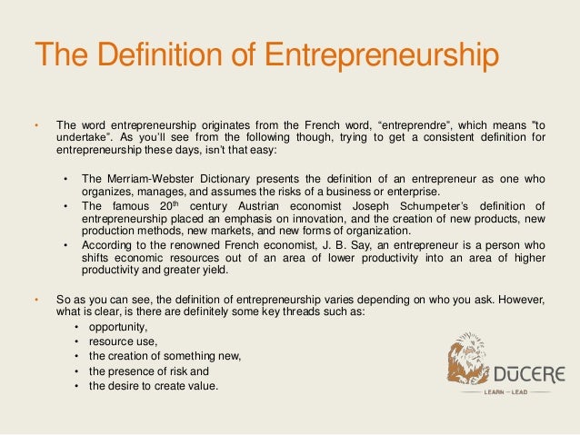 Module 1 - What is Entrepreneurship