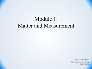 Matter and Measurement | PPTX