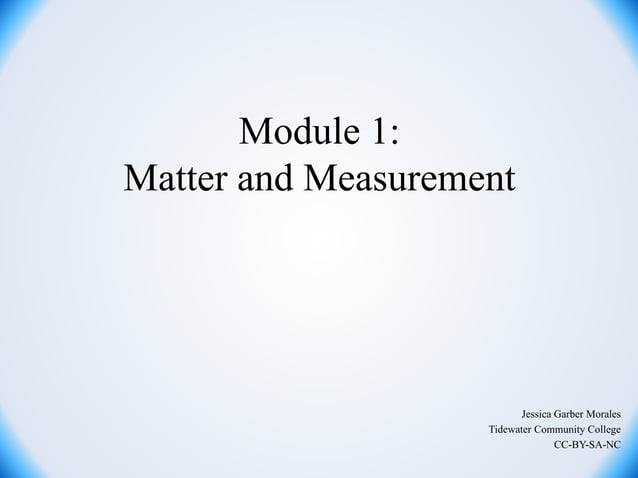 Matter and Measurement | PPT