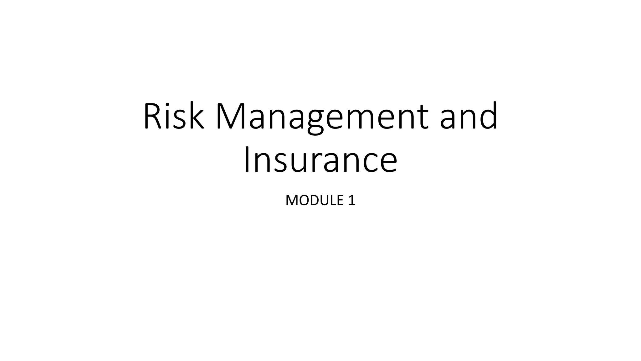 Introduction to risk management | PPTX | Business Accounting & Finance ...