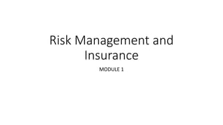 Introduction to risk management | PPTX