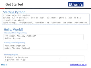 Python Training in Pune - Ethans Tech Pune | PPTX