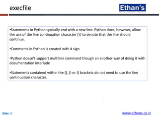 Python Training in Pune - Ethans Tech Pune | PPTX
