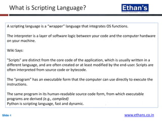 Python Training in Pune - Ethans Tech Pune | PPTX