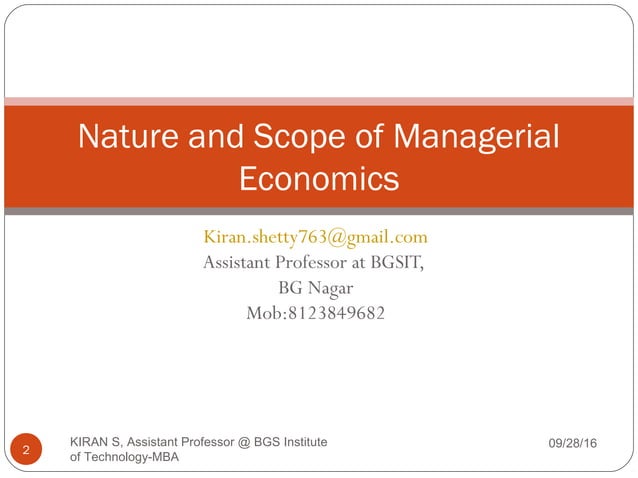Module 1 -Economics for Managers-MBA-1st semester MBA | PPT
