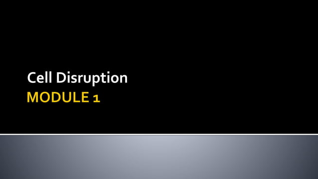 Cell Disruption | PPT