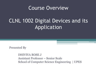 Module 1 - Digital Devices and its Application | PDF