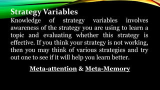 Module 1: Metacognition | PPTX