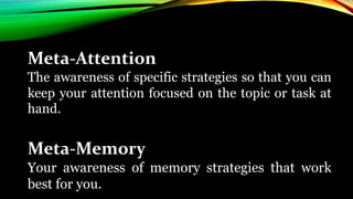 Module 1: Metacognition | PPTX