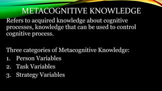 Module 1: Metacognition | PPTX