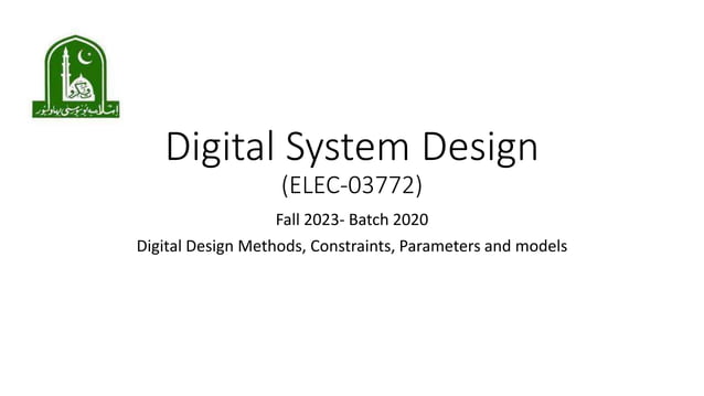 module 1-2 - Design Methods, parameters and examples.pptx