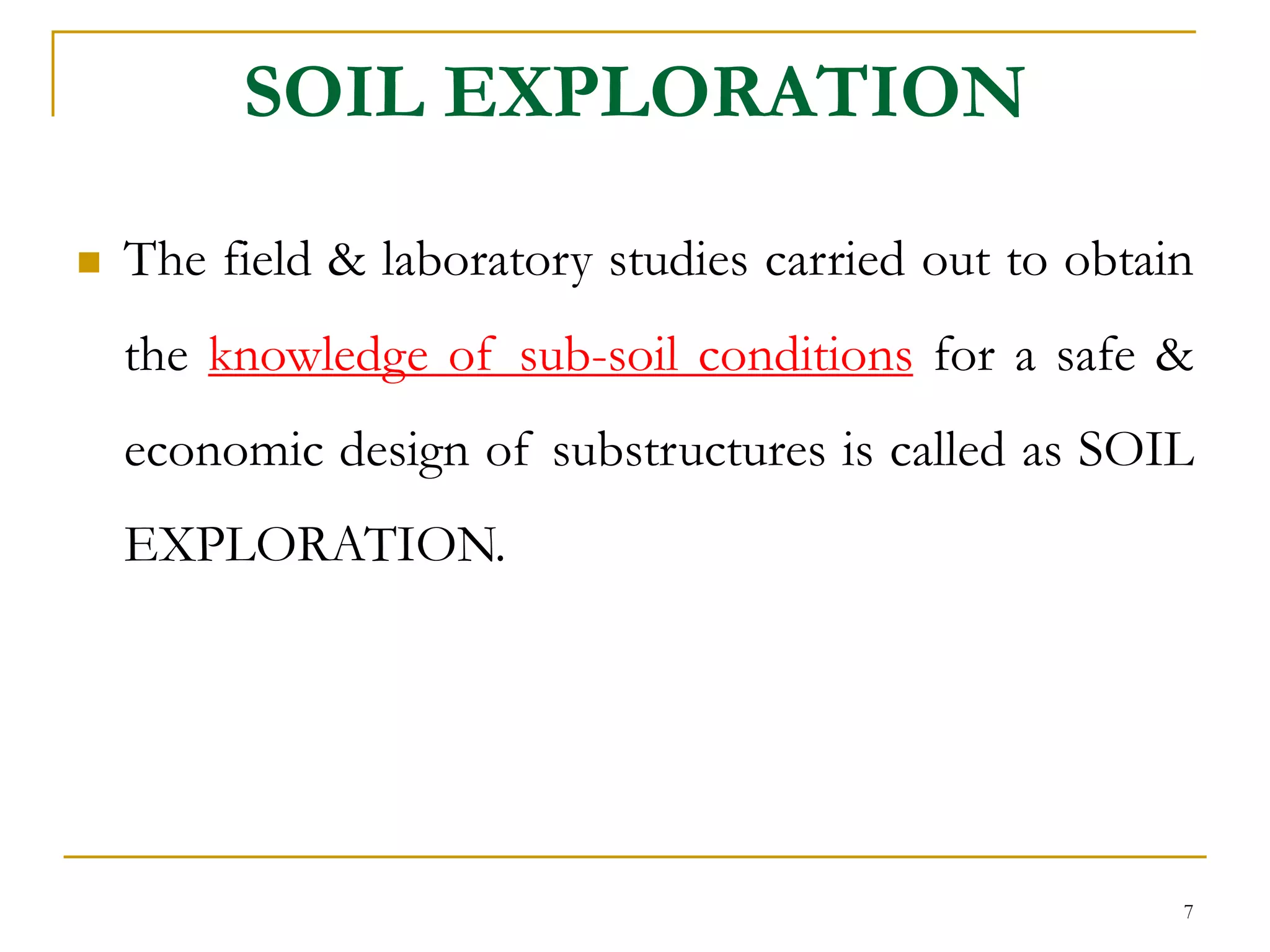 SOIL EXPLORATION | PPT