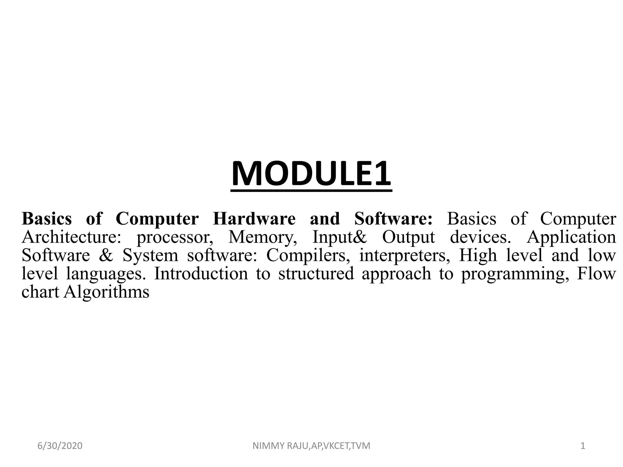 EST 102 Programming in C-MODULE 1 | PPTX