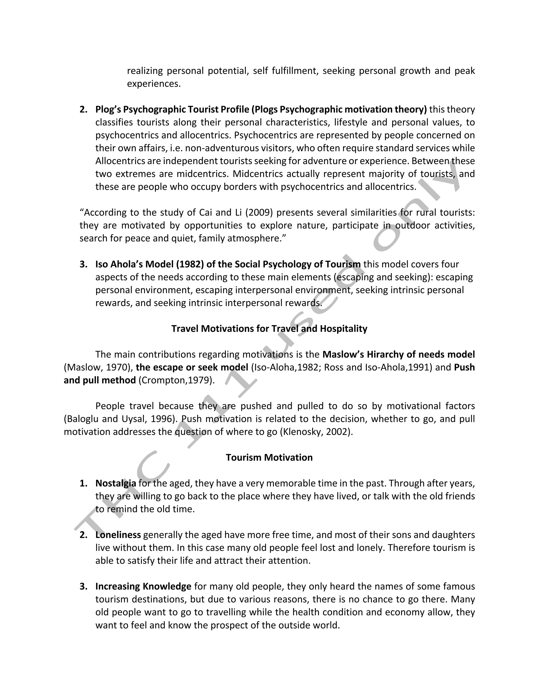 Micro Perspective on Tourism and Hospitality Industry | PDF