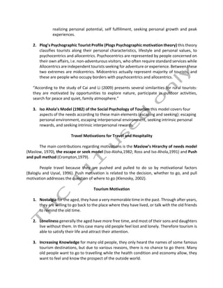 Micro Perspective on Tourism and Hospitality Industry | PDF