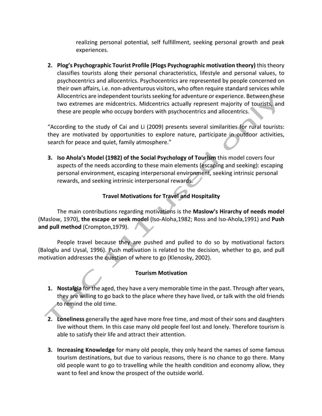 Micro Perspective on Tourism and Hospitality Industry | PDF