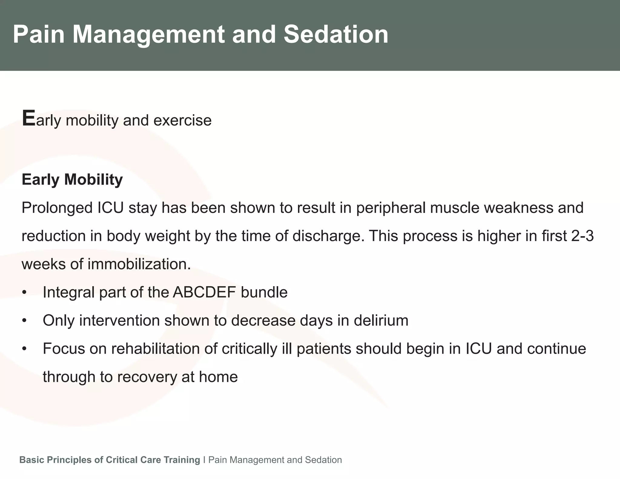 Module 1.2 Pain Management & Sedation | PPTX