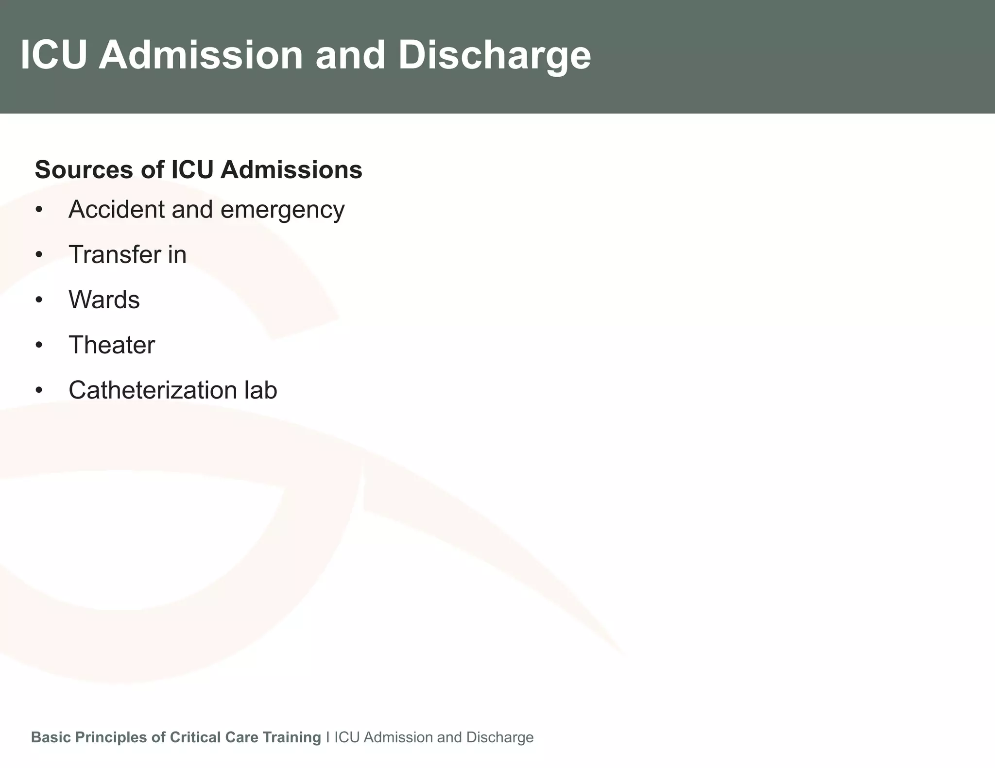 Module 1.3 ICU Admission & Discharge | PPTX