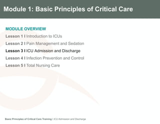 Module 1.3 ICU Admission & Discharge | PPTX