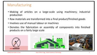 Module 1 20MEE25: Primary Manufacturing Mechanical Engineering | PDF
