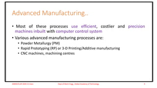 Module 1 20MEE25: Primary Manufacturing Mechanical Engineering | PDF