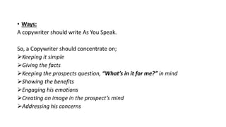 INTRODUCTION TO COPYWRITING | PPTX