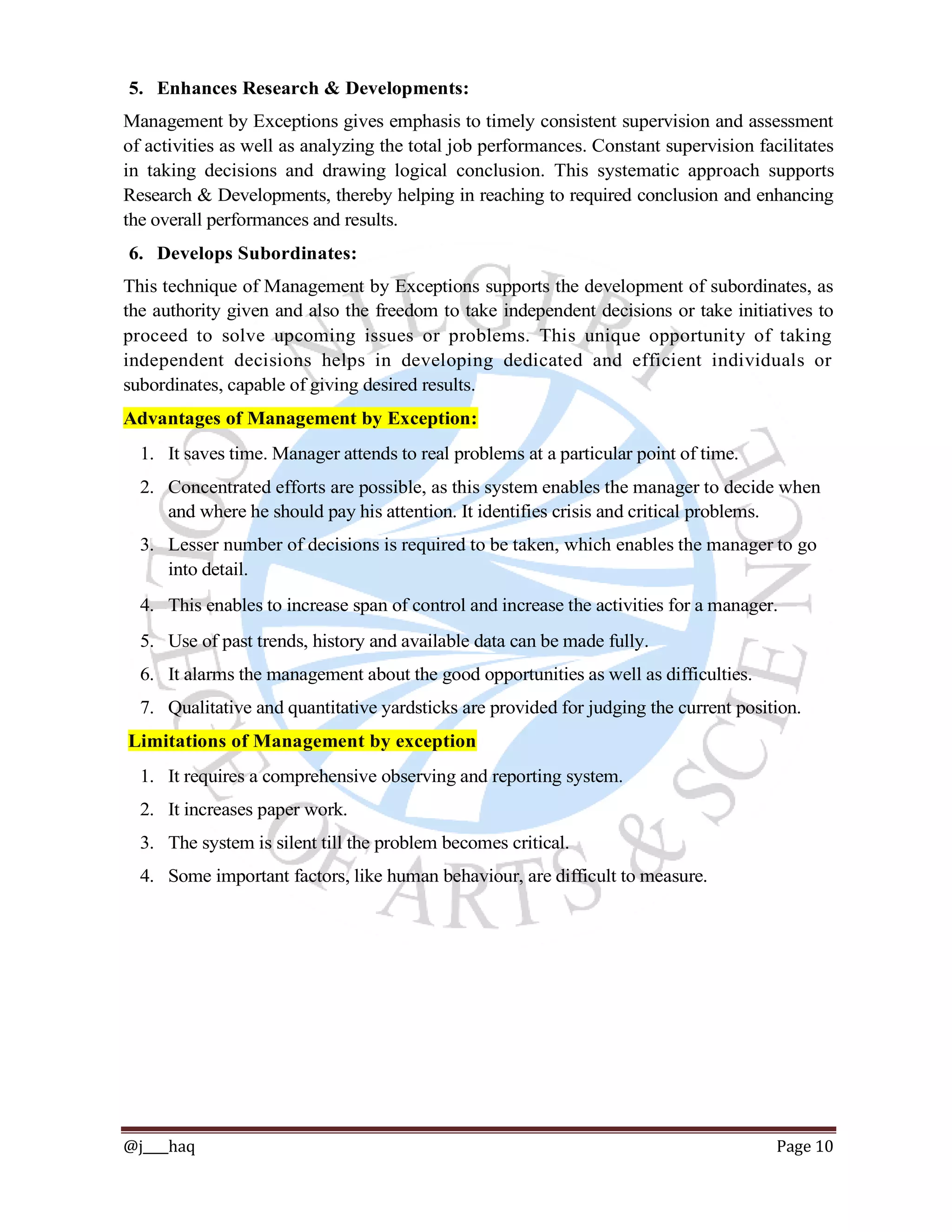 Management By Objectives (MBO) – Management By Exception (MBE) | PDF