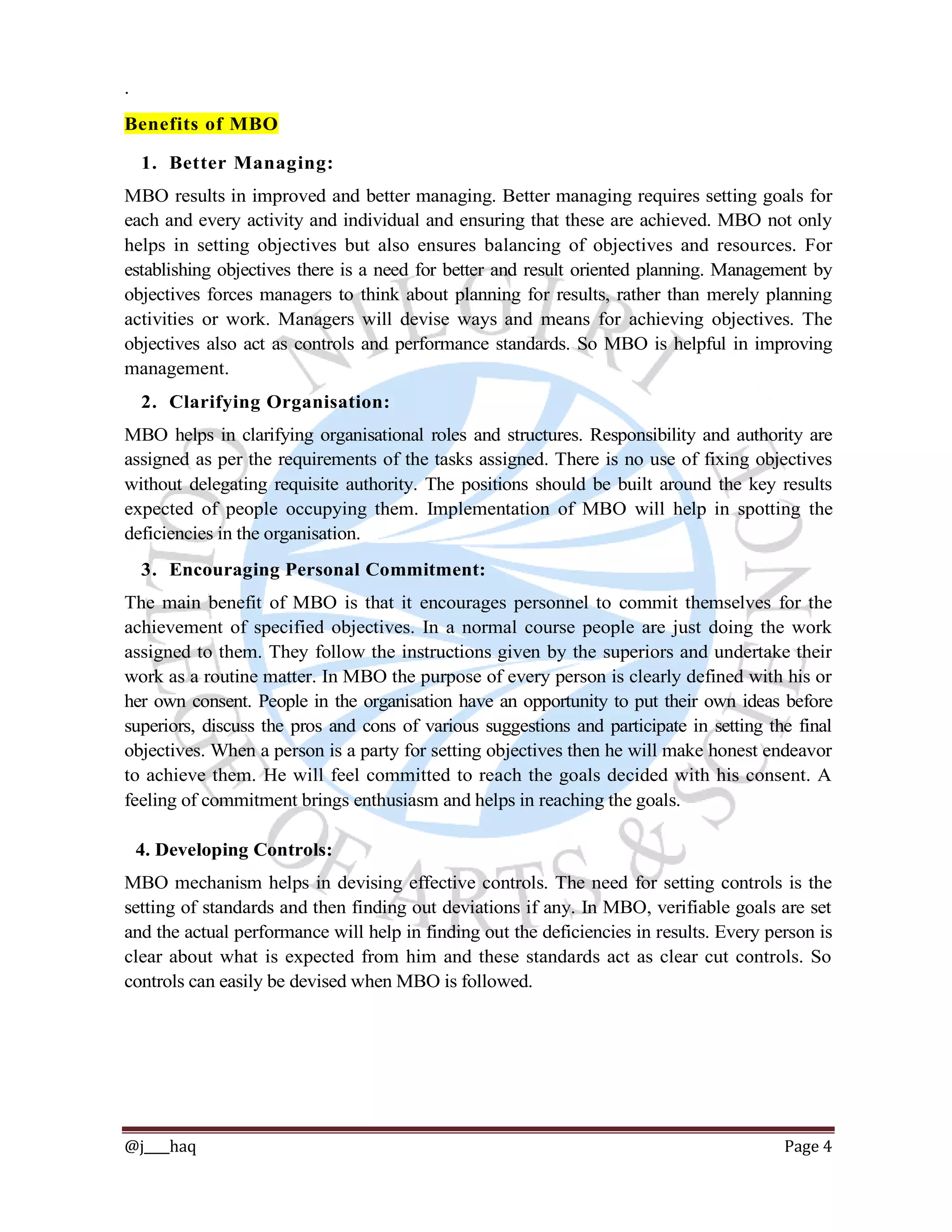 Management By Objectives (MBO) – Management By Exception (MBE) | PDF