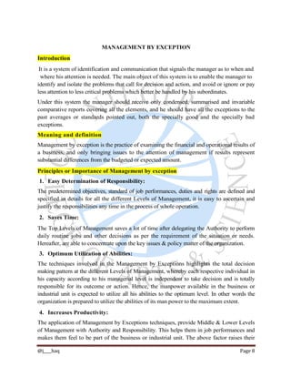 Management By Objectives (MBO) – Management By Exception (MBE) | PDF