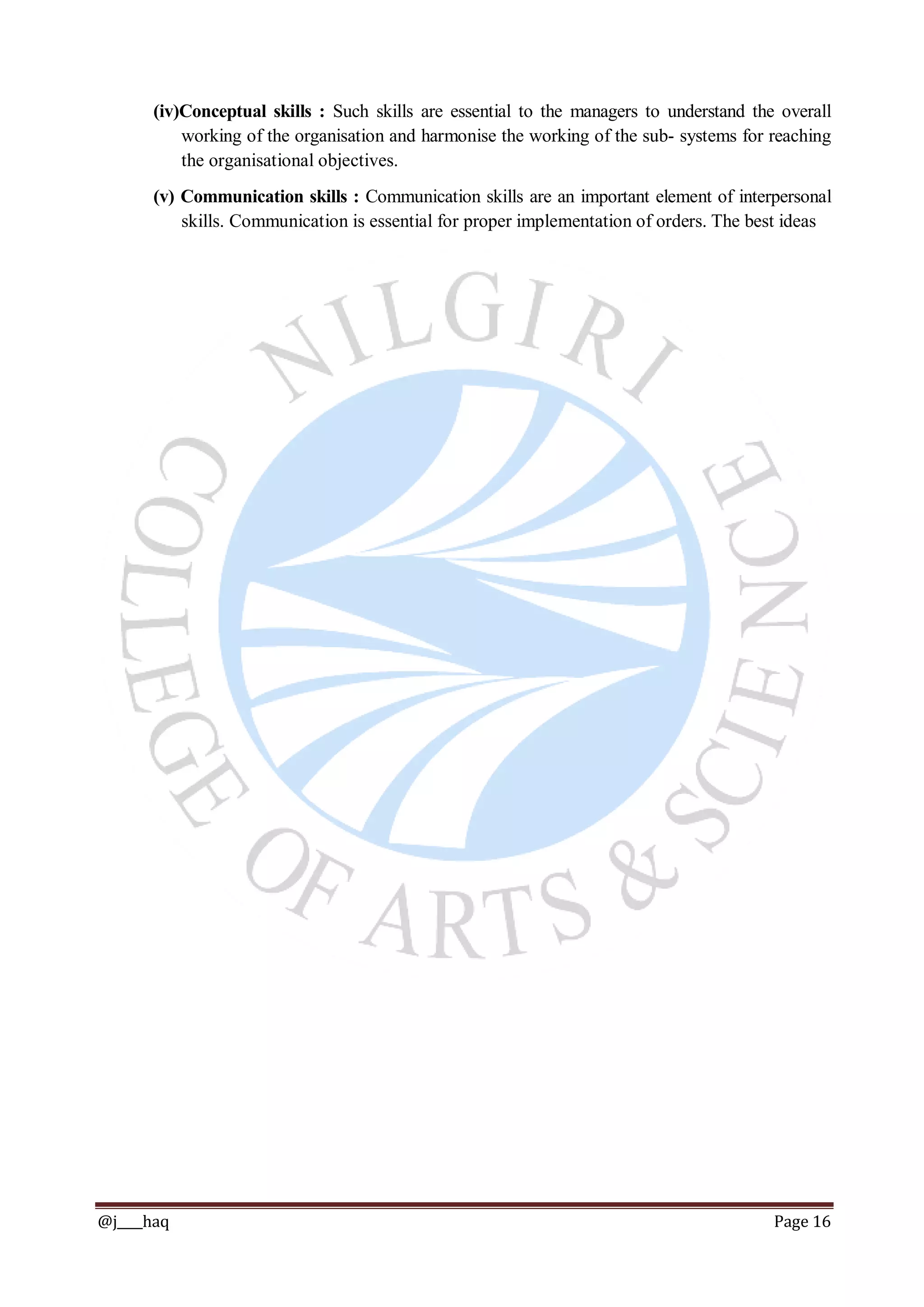 Management - Meaning and Definition – Nature and Scope - Importance –Functions of Management ...