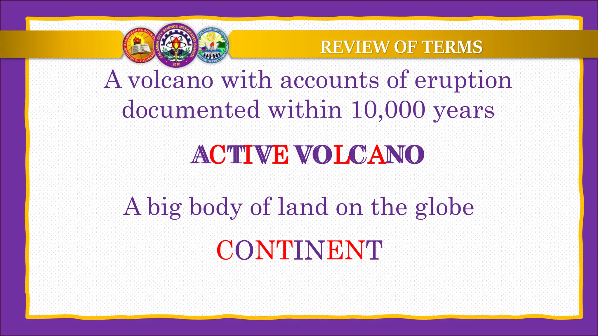 Module 1. Volcanoes, Earthquakes, and Mountain Ranges.pptx | Geography ...