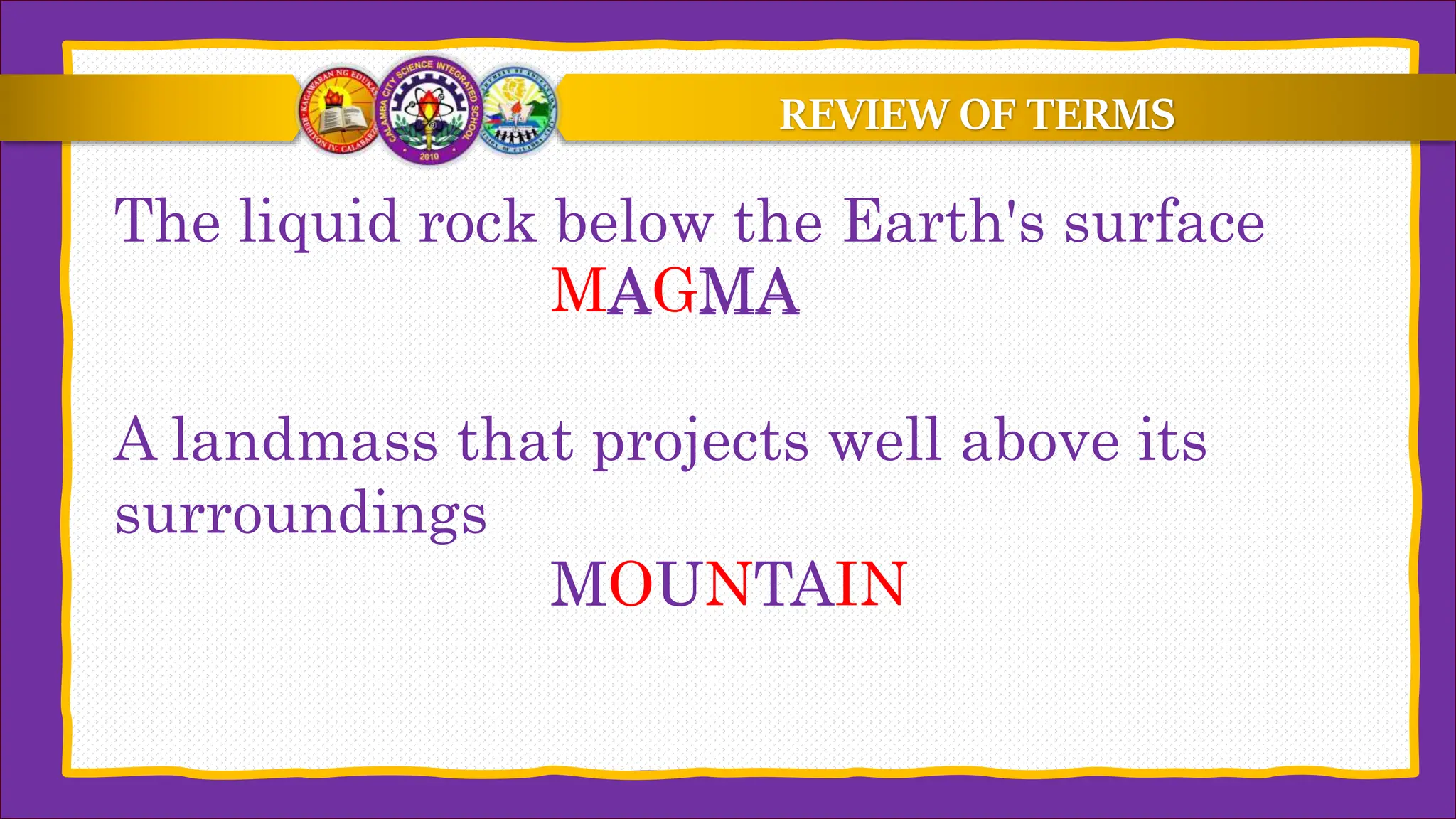 Module 1. Volcanoes, Earthquakes, and Mountain Ranges.pptx | Geography ...
