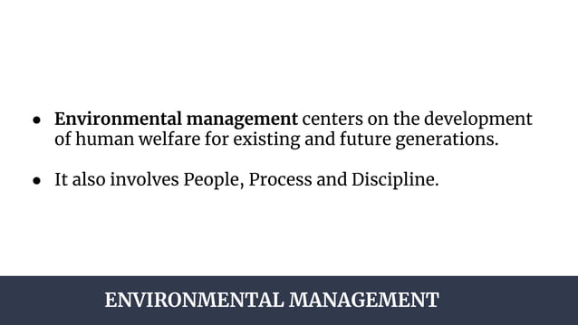 Introduction to Environmental Management | PPTX | Environmental ...