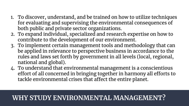 Introduction to Environmental Management | PPTX | Environmental ...