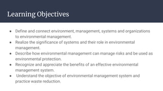 Introduction to Environmental Management | PPTX