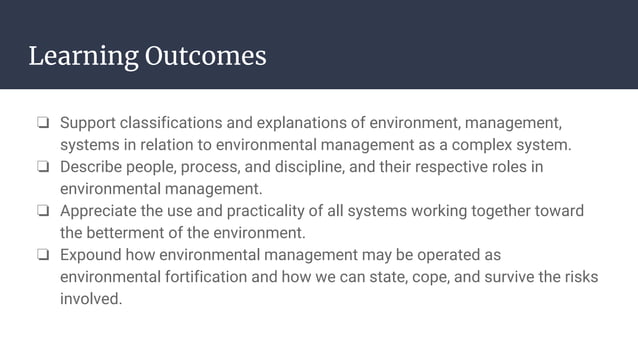 Introduction to Environmental Management | PPTX | Environmental ...